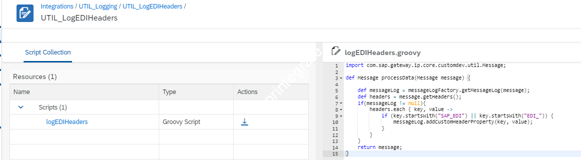 Sap Cpi Reusable Groovy Script To Log All Edi Headers
