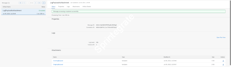 SAP CPI – Reusable Groovy Script to Log Payload as Attachments – Sprintegrate.com