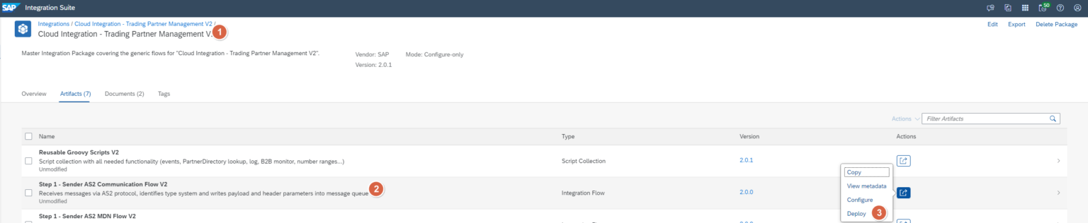 B2B on SAP Integration Suite – Cloud Integration – CPI – using Trading ...