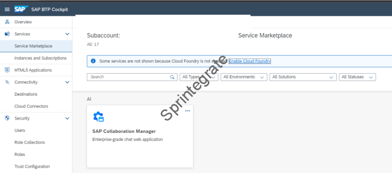SAP S/4HANA Cloud and SAP BTP Collaboration Manager Integration Setup ...